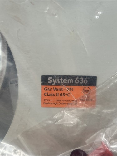 IPEX System 636 Gas Vent Kit 4" Side Wall Cap See Pics 30 Days Warranty ...