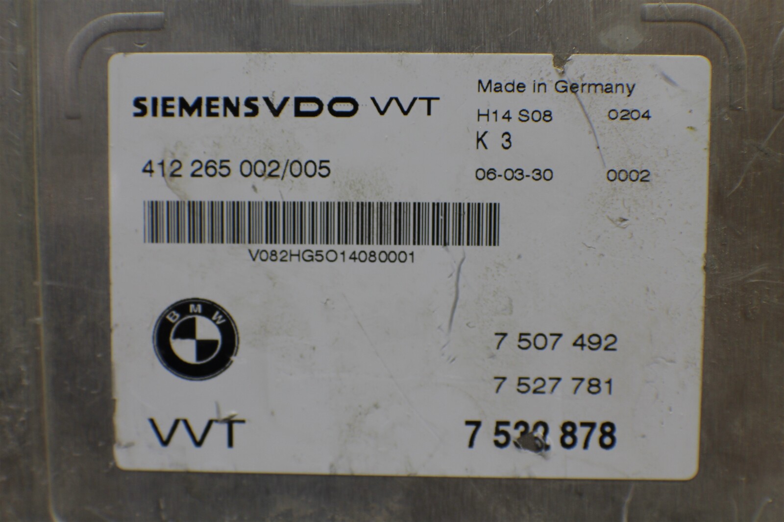 2004 2005 BMW X5 Valvetronic Valve Control Unit 7532878 Module 116 12N4 ...