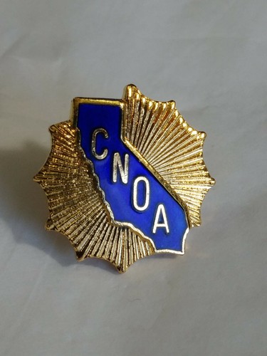CNOA Tie Tack Pin California Narcotics Officers Association Blue & Gold ...