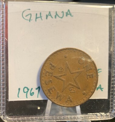 1967 Ghana 1 Pesewa Coin. Nice Circulated coin. | eBay