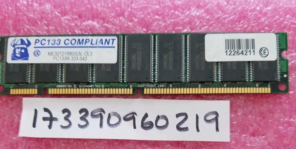 256mb sd sdram sdr pc pc133r cl3 133 sdr 168pin rdimm ecc-reg 32x8 1RX8 ...