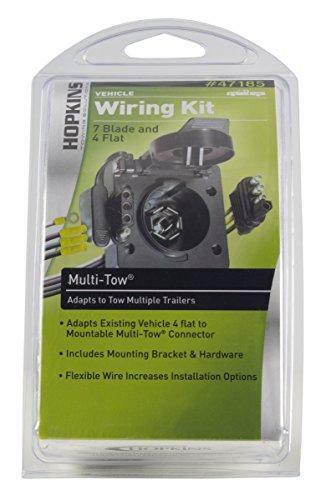 Hopkins 47185 Vehicle Wiring Adapter Kit 7 Blade & 4 Flat Multi-tow for ...