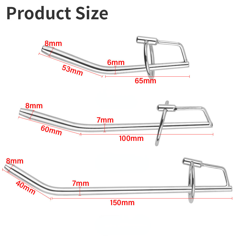 Male S/M/L Urethral Sounding Stainless Steel Long Insert Penis Plug ...