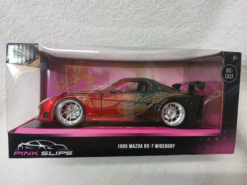 JADA TOYS 1/24 SCALE PINK SLIPS 1995 MAZDA RX 7 WIDEBODY VERY NICE ...