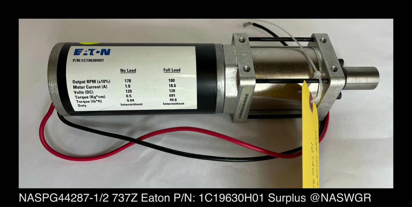Eaton 120VDC DC Motor (1C19630H01) for sale online | eBay