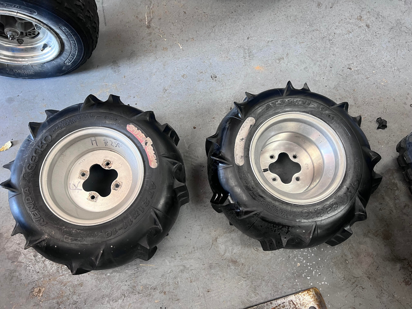 HONDA TRX450r KENDA SAND GECKO PADDLE TIRES PADDLE TIRES AT 21x11-10 ...