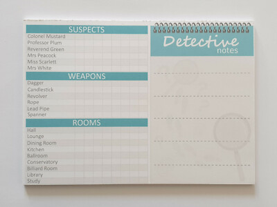 Cluedo Detective Notes Note Pad (25 sheet pad) - Spare Parts | eBay