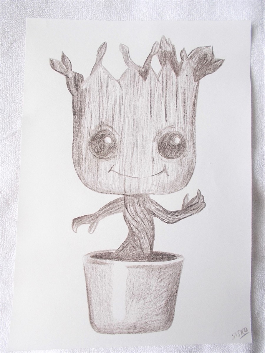 Baby Groot Drawing Easy