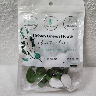 Urban Green Home Plant Clips Pre-Applied Adhesive Pad Invisible Leaf ...