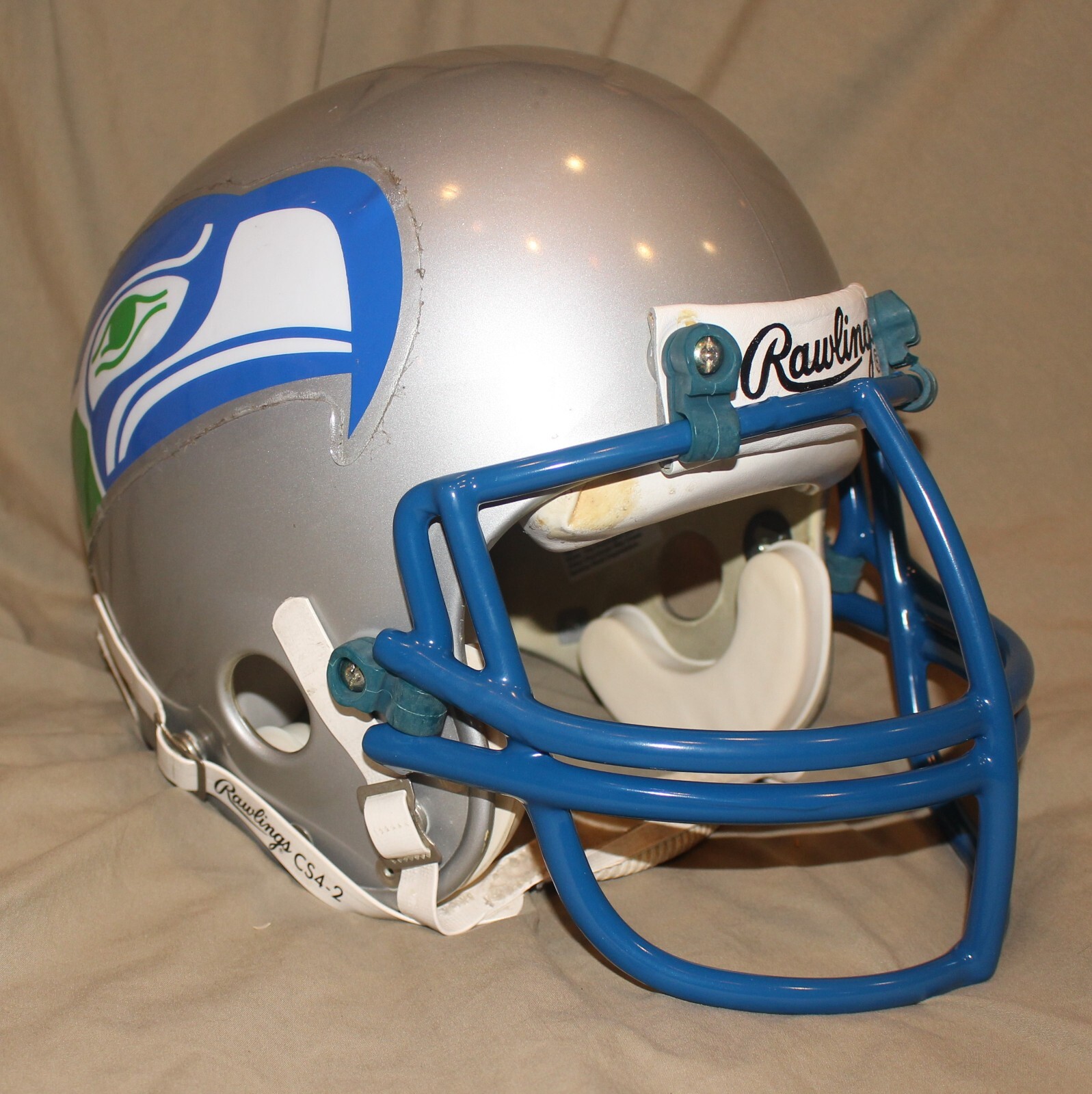 1987 SEATTLE SEAHAWKS, 1984 FRANCO STYLE, RAWLINGS ANFL FOOTBALL HELMET ...