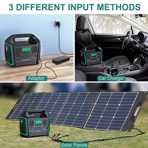 SWAREY Portable Power Station 1000W 725.76Wh Solar Power Generator ...