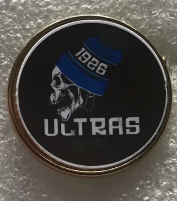 NAPOLI 1926 ULTRAS PIN BADGE GILT-METAL MOUNT CLEAR VIEW DOME COVER ...
