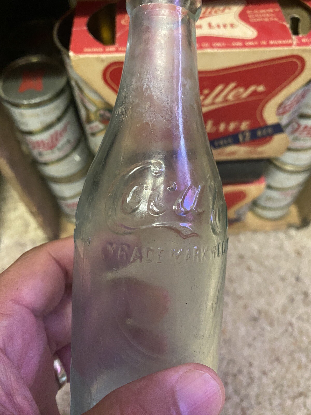 Coca Cola Bottle Trademark Registered Script Embossed Shoulder And ...