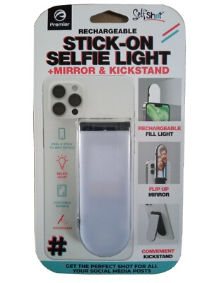 (Premier Brand SelfShot) Rechargeable Stick On Selfie Light | eBay