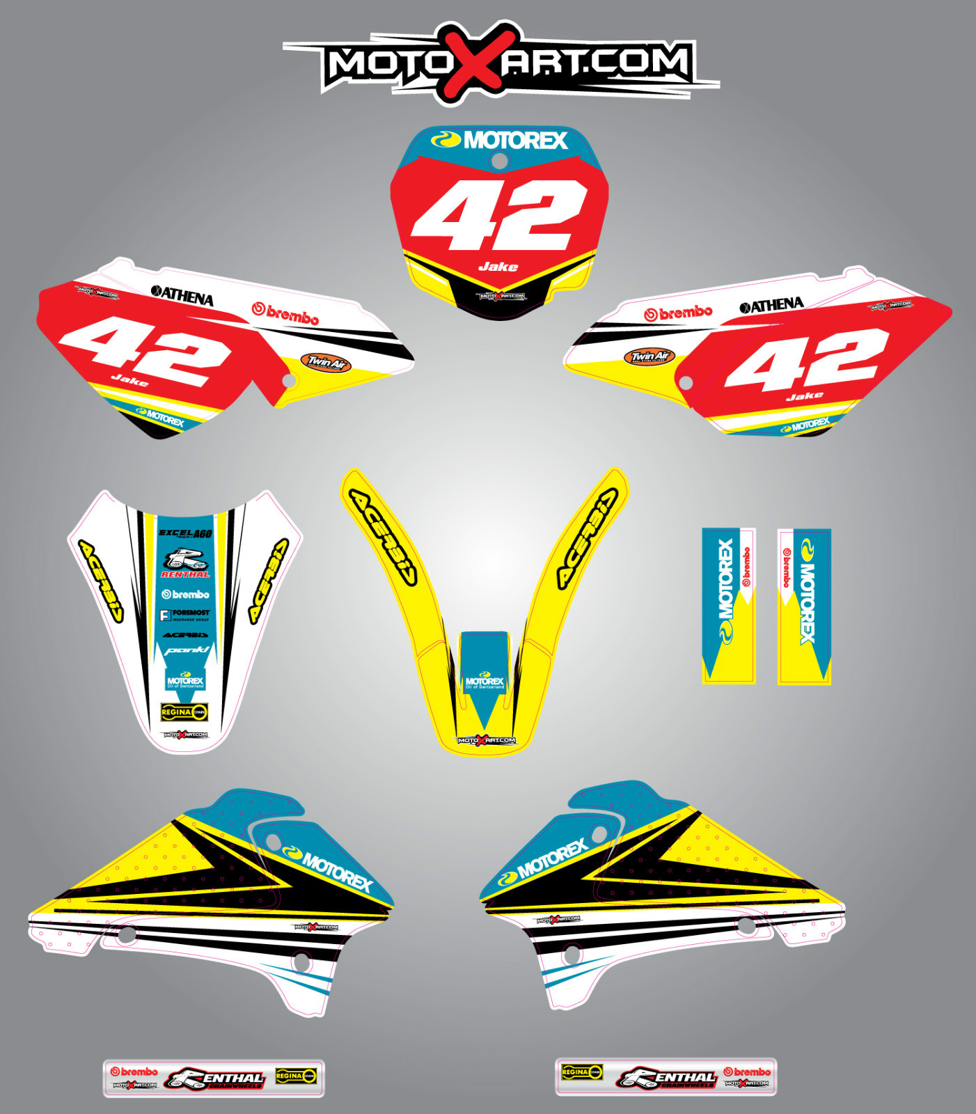 Suzuki DRZ 125 / 2001 - 2007 stickers Full Custom Graphic Kit - STRIKE ...