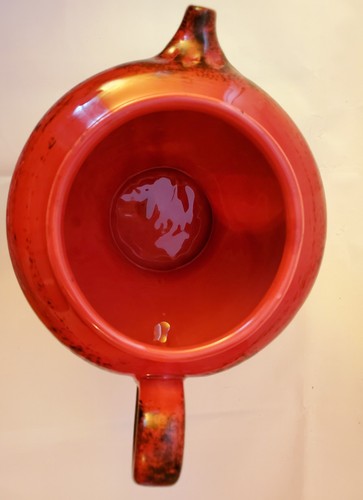 Vintage Ceramic Dark Red and Black Teapot - Made In Italy 8' | eBay