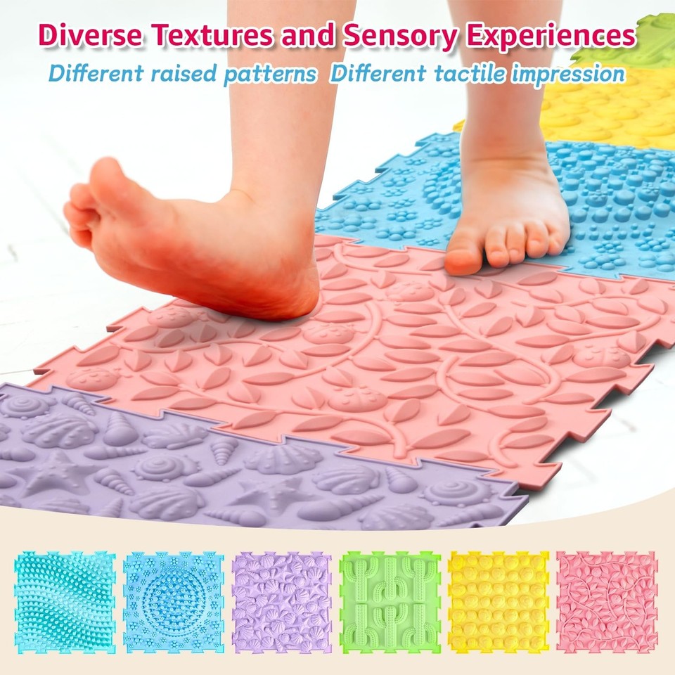 Sensory Mat for Autistic Children Massage Game Mats Puzzle Play Mats ...