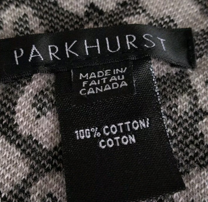 Parkhurst OS 100% Cotton Black White Animal Print Drape Sweater Poncho ...