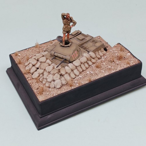 Built 1/35 scale Afrika Korps Panzer 2 bunker Diorama | eBay