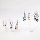 Rotating Rack Jewelry Keyring Display Hanger 2 Tier Revolving Stand ...