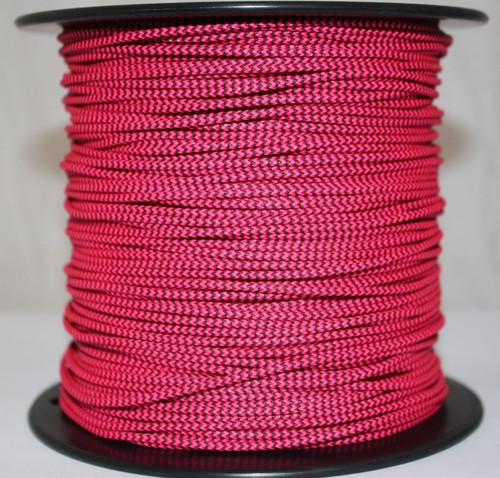 5' BCY Flo Pink & Black Speckled D Loop Material Bow String Bowstring ...