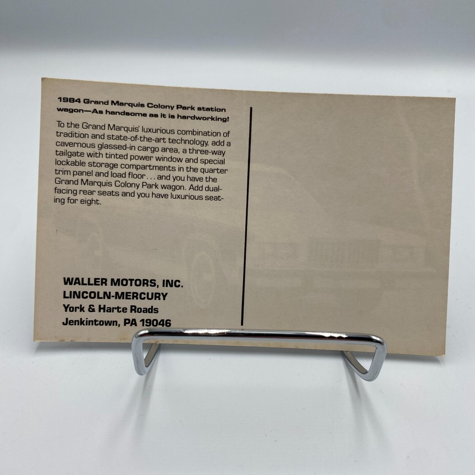 Vtg 1984 Mercury Grand Marquis Colony Park Station Wagon Car Dealer ...