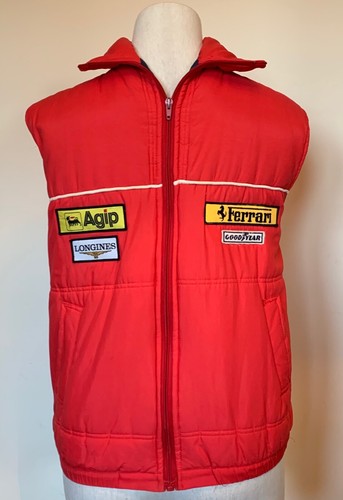 ORIGINAL SCUDERIA FERRARI LONGINES AGIP F1 TEAM GILET SMALL VILLENEUVE ...