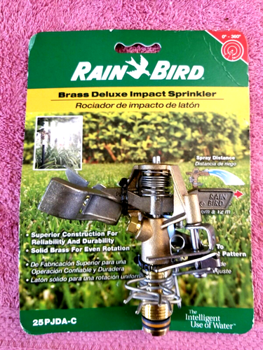 Rain Bird 25PJDA-C Brass Deluxe Impulse Impact Sprinkler Head Bronze 25 ...