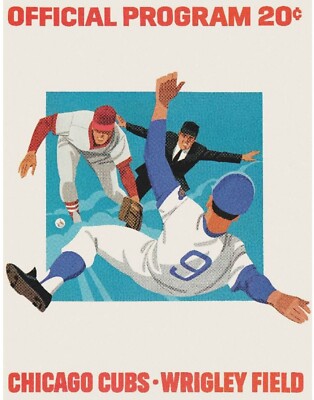 Vintage Chicago Cubs Program Art Baseball Collectible 3 sizes | eBay