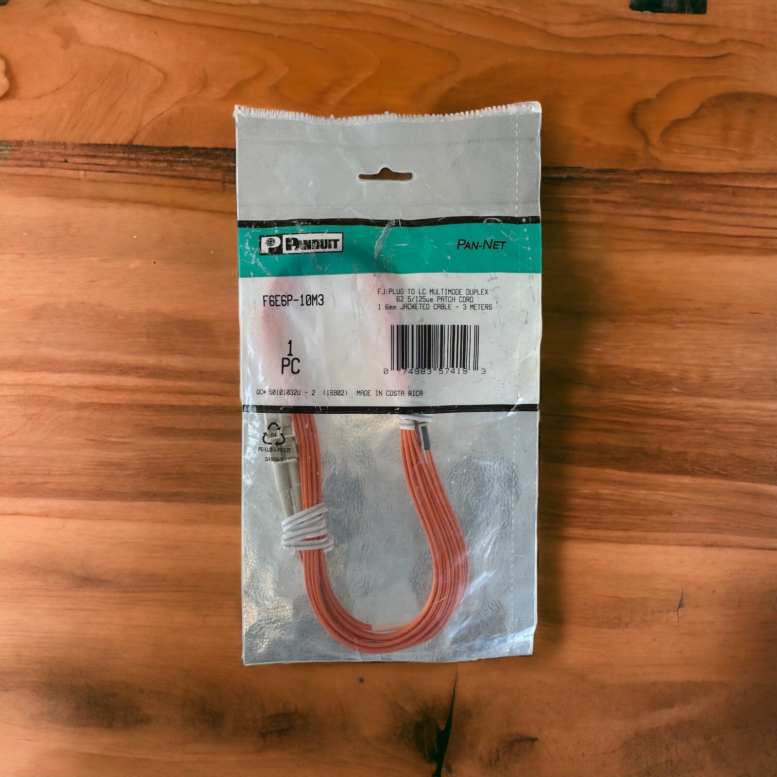 Panduit Opti-Core - Patch cable Fiber Jack (M) LC multi-mode 3 m optic ...