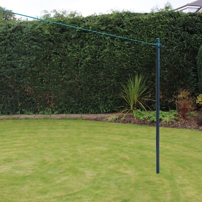 JVL Heavy Duty Clothes Pole Post with Washing Line and Ground Socket, 2 ...