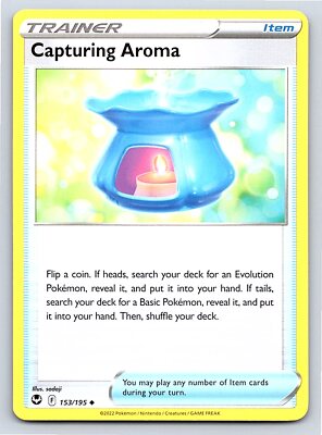 Capturing Aroma 153/195 Uncommon Silver Tempest Pokemon Card - NM Near ...