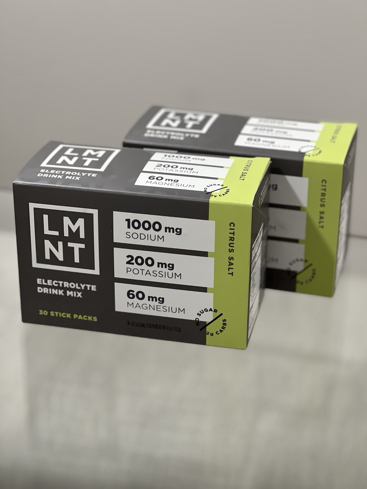 LMNT Citrus Salt Electrolyte Drink Mix Powder (2) 30 Stick Pack- 60 ...