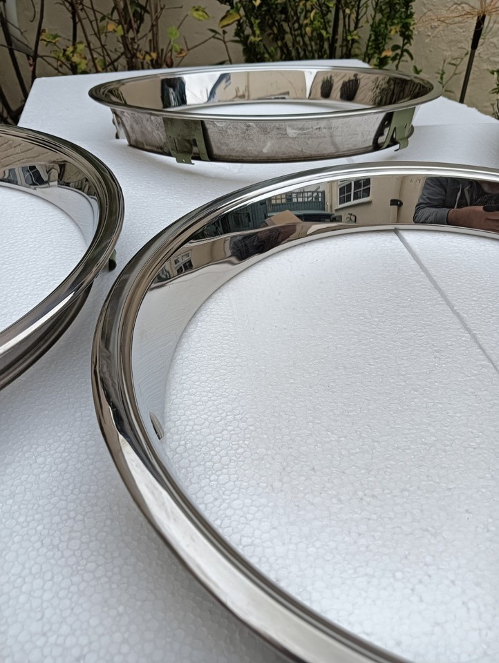 CHROME WHEEL RINGS VAUXHALL CHEVETTE MANTA FORD ESCORT CORTINA CAPRI ...