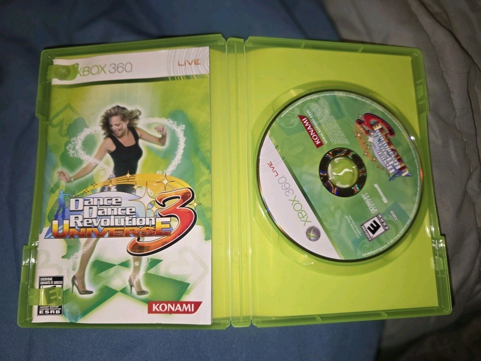 Xbox 360 DDR Dance Dance Revolution Universe 3 & 2 Mad Catz Dance Mats ...