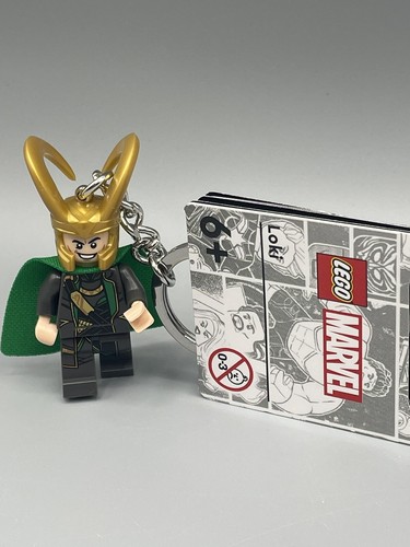 LEGO MARVEL 854294, LOKI Minifigure Keyring Keychain, Metal Ring w ...