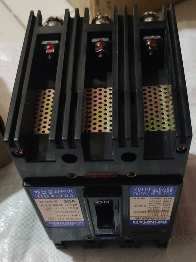 NEW HYUNDAI MODELNO:HBX-103 30A MCCB MOLDED CASE CIRCUIT BREAKER 3PHASE ...