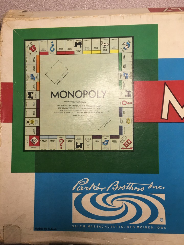Monopoly 1961 Edition Play Money not counted, removed from game not ...