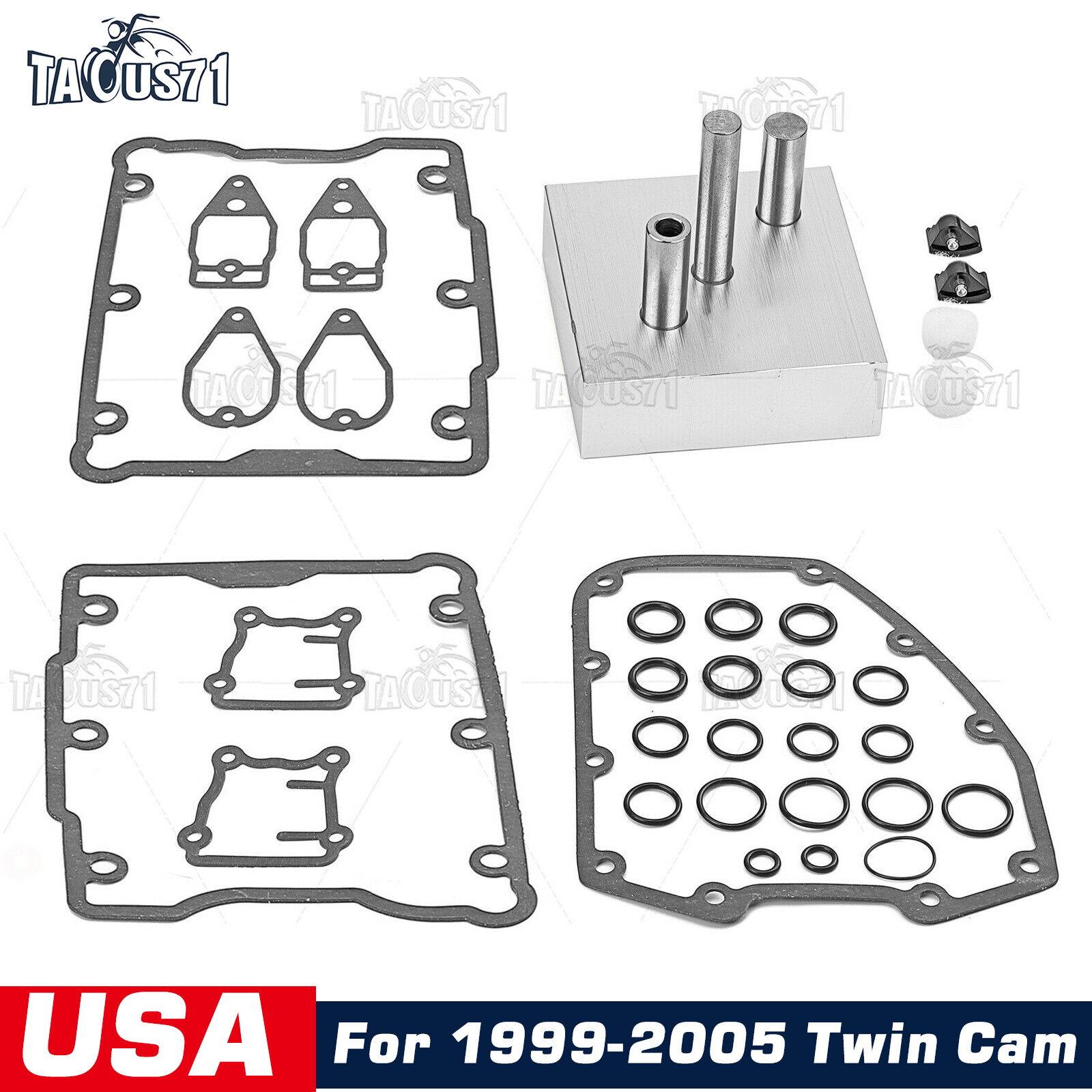 For HD Twin Cam Touring Timing Chain Tensioner 2 Shoes+2 Pins+Tool ...