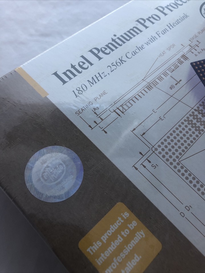 NEW Vintage Intel Pentium Pro Processor 180MHz CPU Sealed Retail Boxed ...