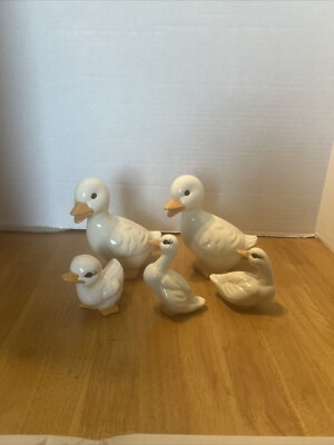 Vintage Holland Mold Ceramic Peking Duck Geese Goose Figurine Set Of 5 ...