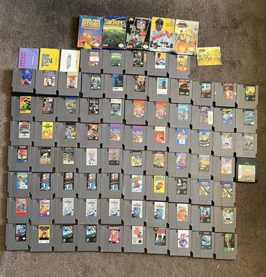 Huge NES Game Lot (79 Games, 5 W/Box) All Authentic, Tested/Work | eBay