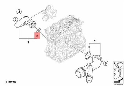 New Genuine BMW Water Inlet Coolant Hose O-Ring 11517514939 7514939 | eBay