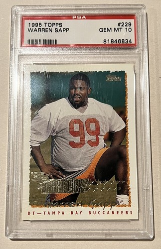 Warren Sapp PSA 10 Gem Mint 1995 Topps Rookie Card #229 Pop 53 | eBay