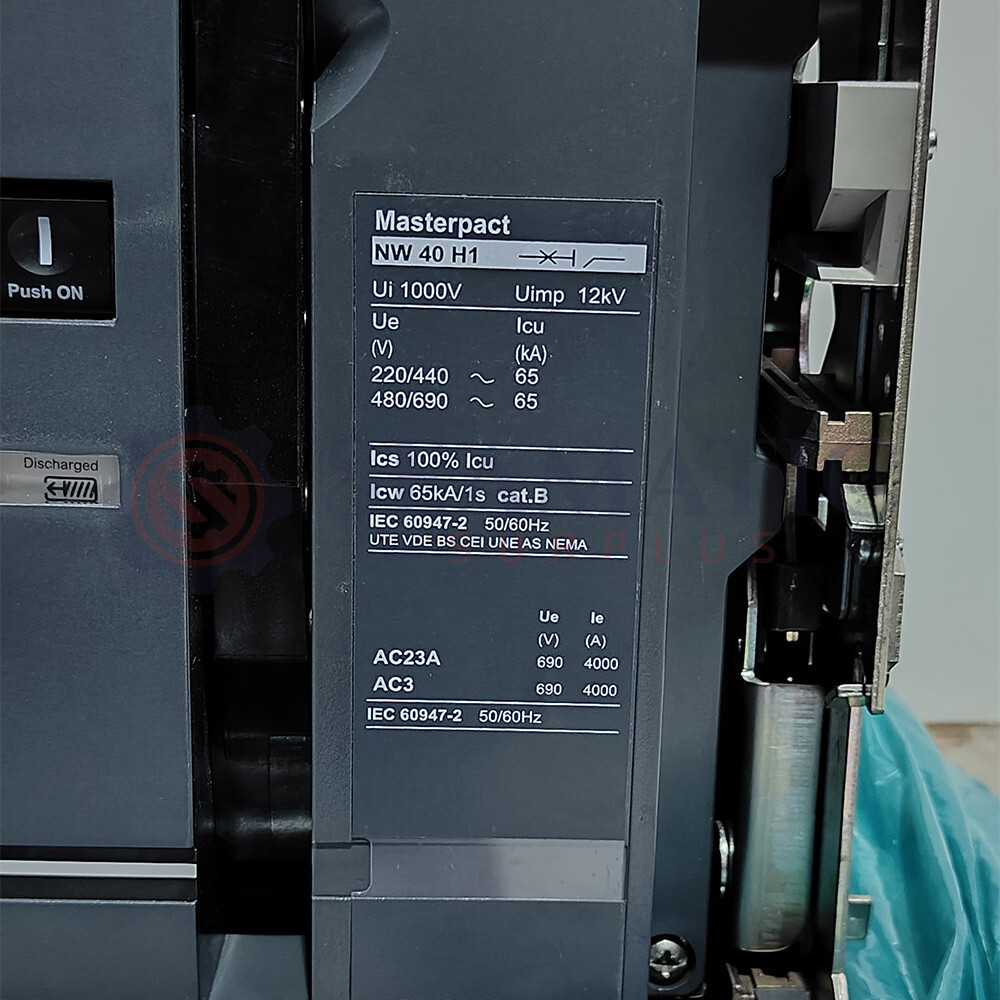 New Schneider Electric NW40H1 Air Circuit Breaker 4000A 3P, Drawout ...