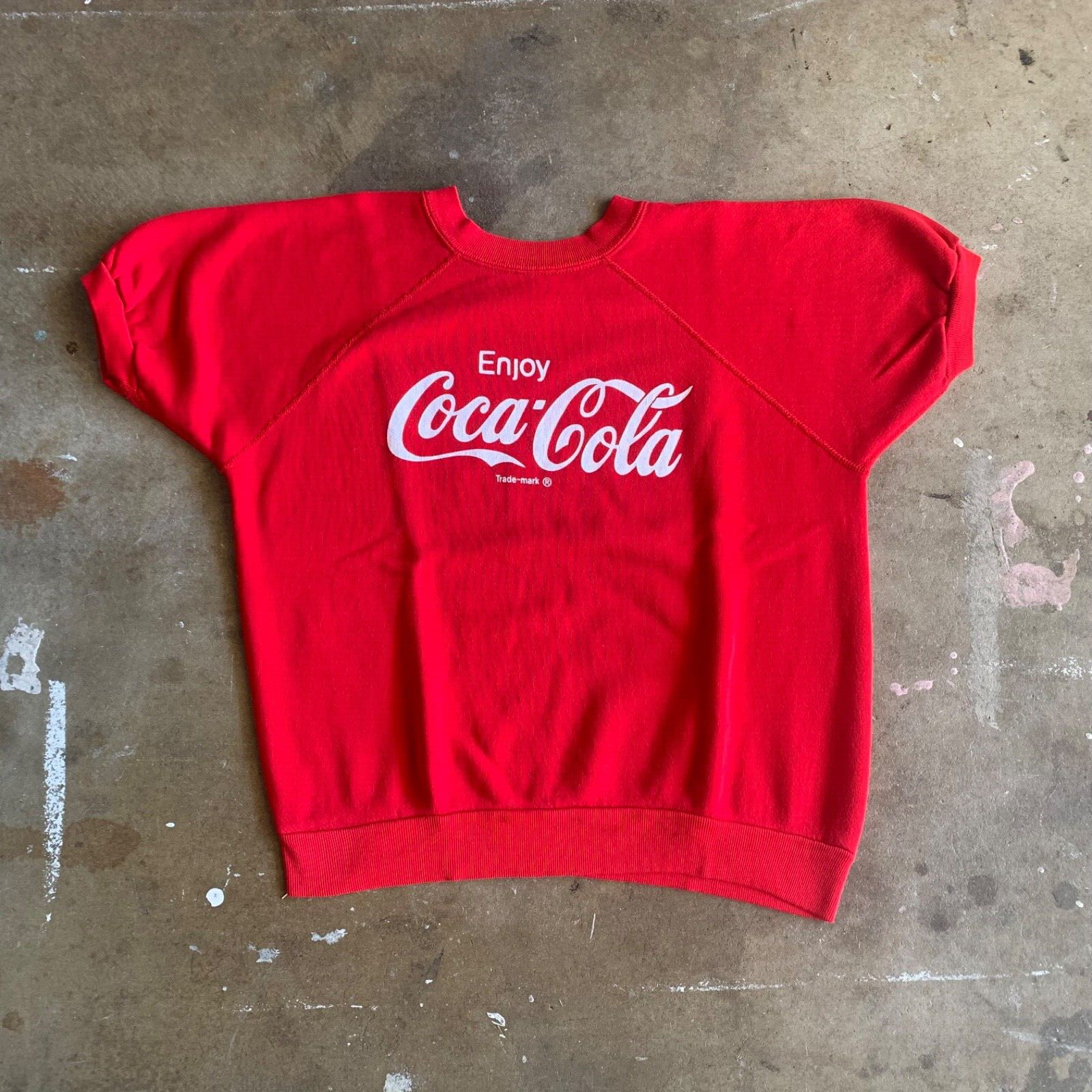 EARLY 80s VINTAGE COCA-COLA COKE SHORT SLEEVE SWEATSH… - Gem