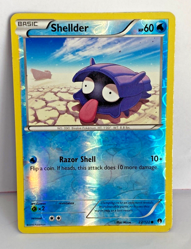 2016 POKÈMON COLLECTABLE CARD .. Shellder .. REVERSE HOLO .. HP60 22/ ...
