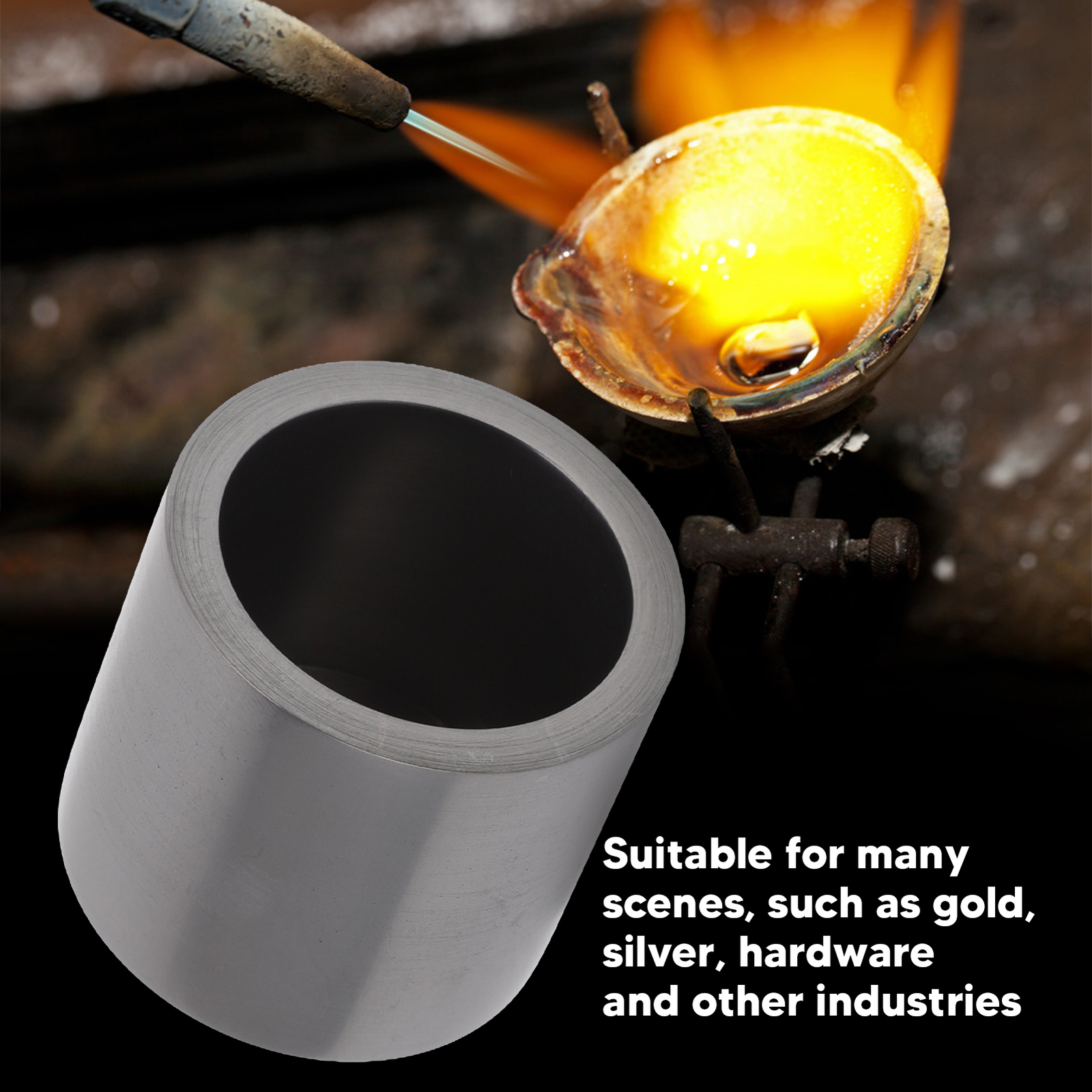 Graphite Crucible Melting Gold Silver Scrap Casting Foundry Ingot Mould ...