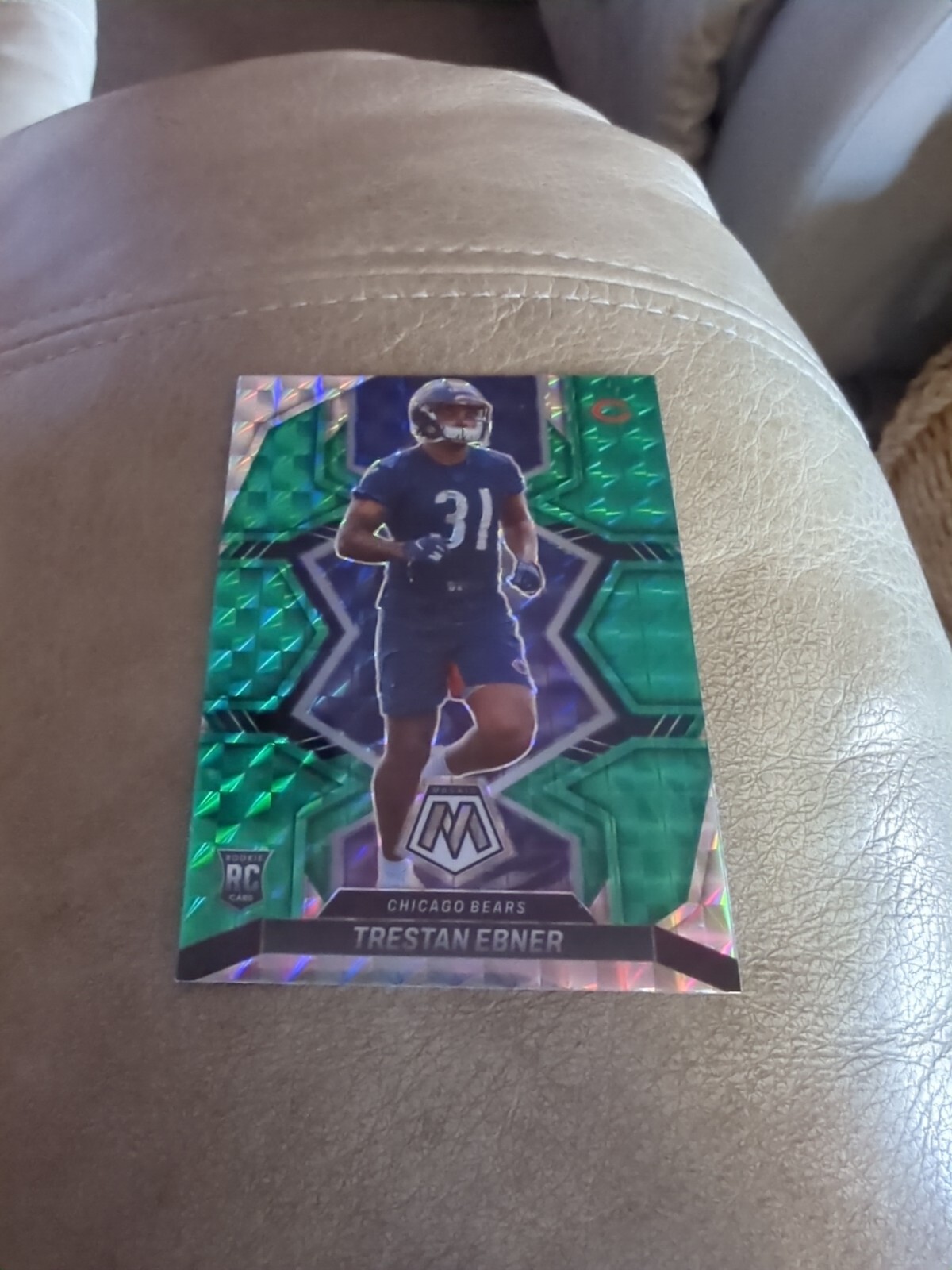 Trestan Ebner Rookie RC Green Holo Prizm 2022 Mosaic Football Card #356 ...