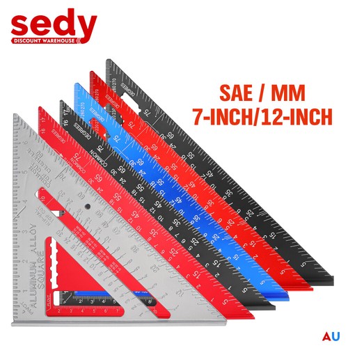 Aluminum Alloy Speed Square 7''/12'' Triangle Angle Protractor Guide ...